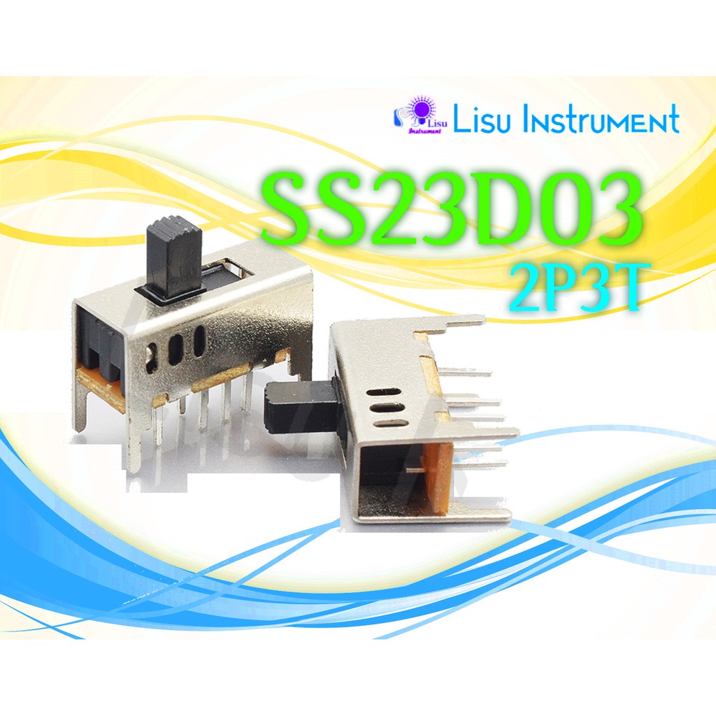 Jual SS23D03 Handle 5mm 8 Pin 3 Position 2P3T DP3T Vertical Slide Switch SS23D03G5 | Shopee ...