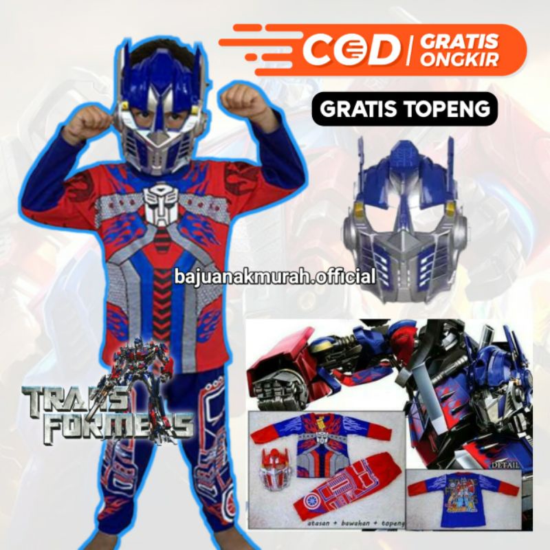 Jual BAJU ANAK KOSTUM TRANSFORMERS LAKI LAKI TOPENG ROBOT | SETELAN ...