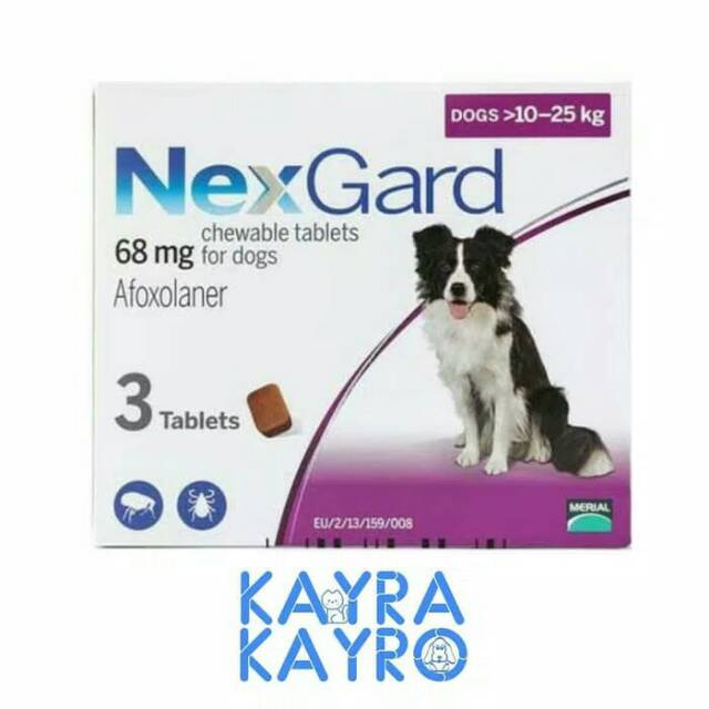 Jual NexGard Chewable Tablets for Dog (10-25 kg) 1 Tablet - Obat Anti Kutu & Demodex Anjing ...