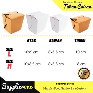 Jual Food Pail L / Foodpail M / Food Pail Box / Kemasan Rice Box / Dus ...