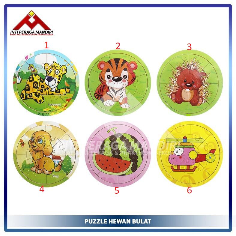 Jual IPMToys - Chunky Jigsaw Puzzle Animal Hewan / Puzzle Kayu Bulat ...