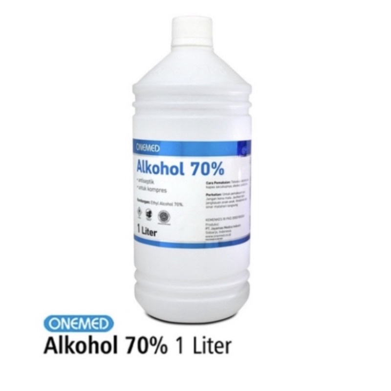 Jual ONEMED Alkohol 70% Botol 1 Liter Original | Shopee Indonesia