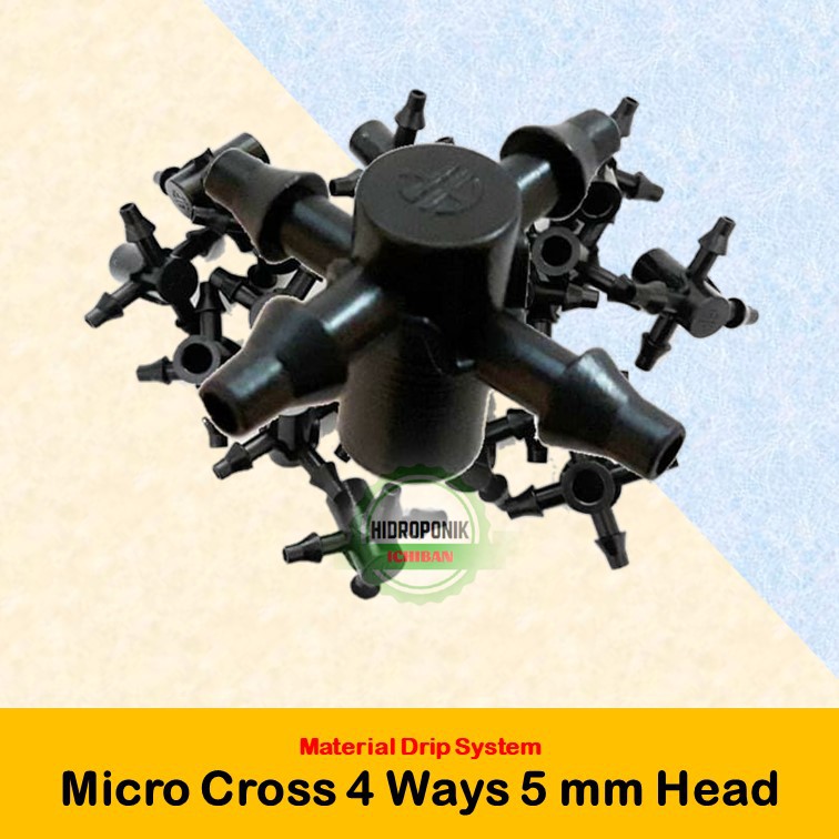 Micro Cross 4 Way 5 mm Head Nepple Irigasi Tetes | Shopee Indonesia