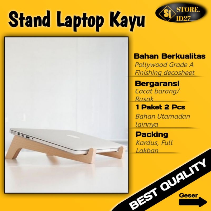 Jual Dudukan Laptop Kayu / Stand Laptop Serbaguna / Tempat Laptop ...