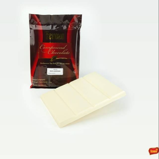 White Chocolate Compound SCHOKO 1kg / cokelat blok putih / white ...