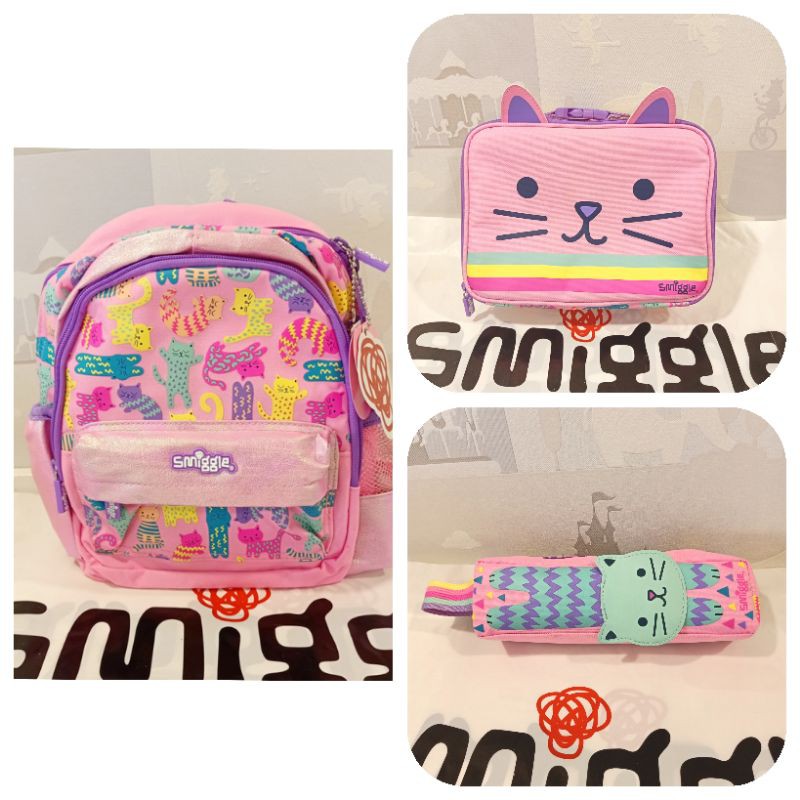 SMIGGLE BACKPACK TEENY TINY PENCIL CASE LUNCHBAG BOTTLE TOPSY UNICORN ...