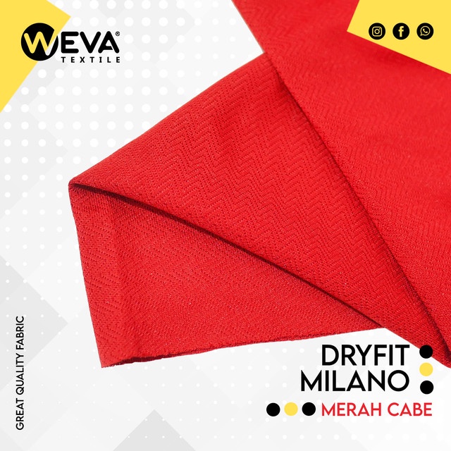 Jual Bahan Kain Jersey Dryfit Milano Merah Cabe - Kain Drifit Weva ...