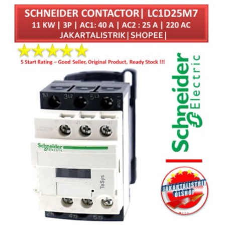 Jual KONTAKTOR CONTACTOR LC1D25 M7 M7C SCHNEIDER ELECTRIC 220V 220 V 110V 110 V 380V 380 V ...