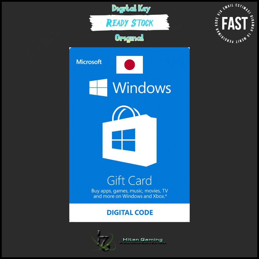 Jual Microsoft Windows Store Gift Card Digital Yen Japan | Shopee Indonesia