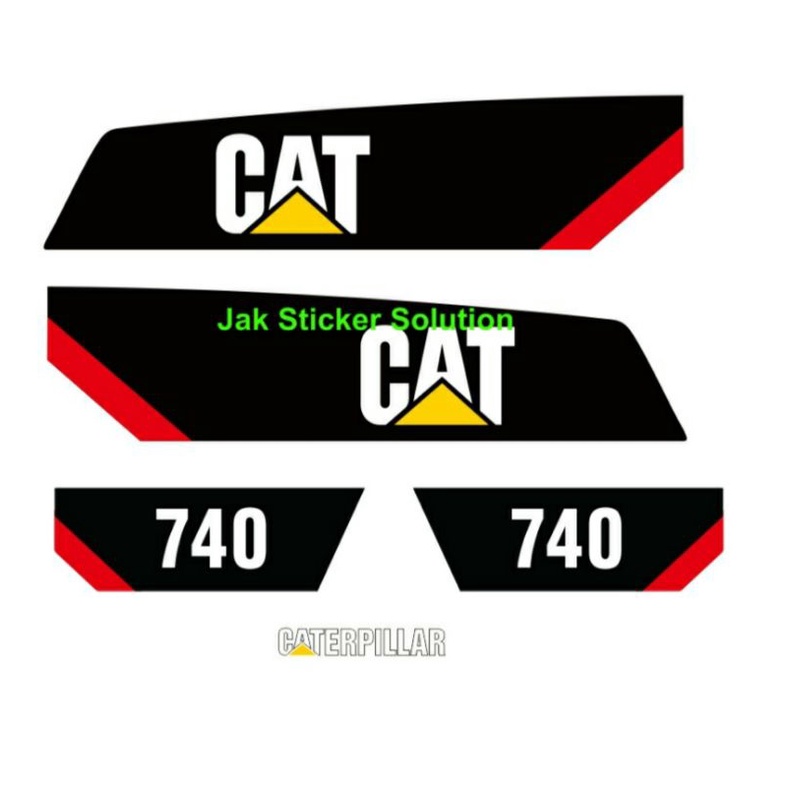 Jual Stiker Articulated Dump truck Caterpillar Cat 740 Sticker Alat ...