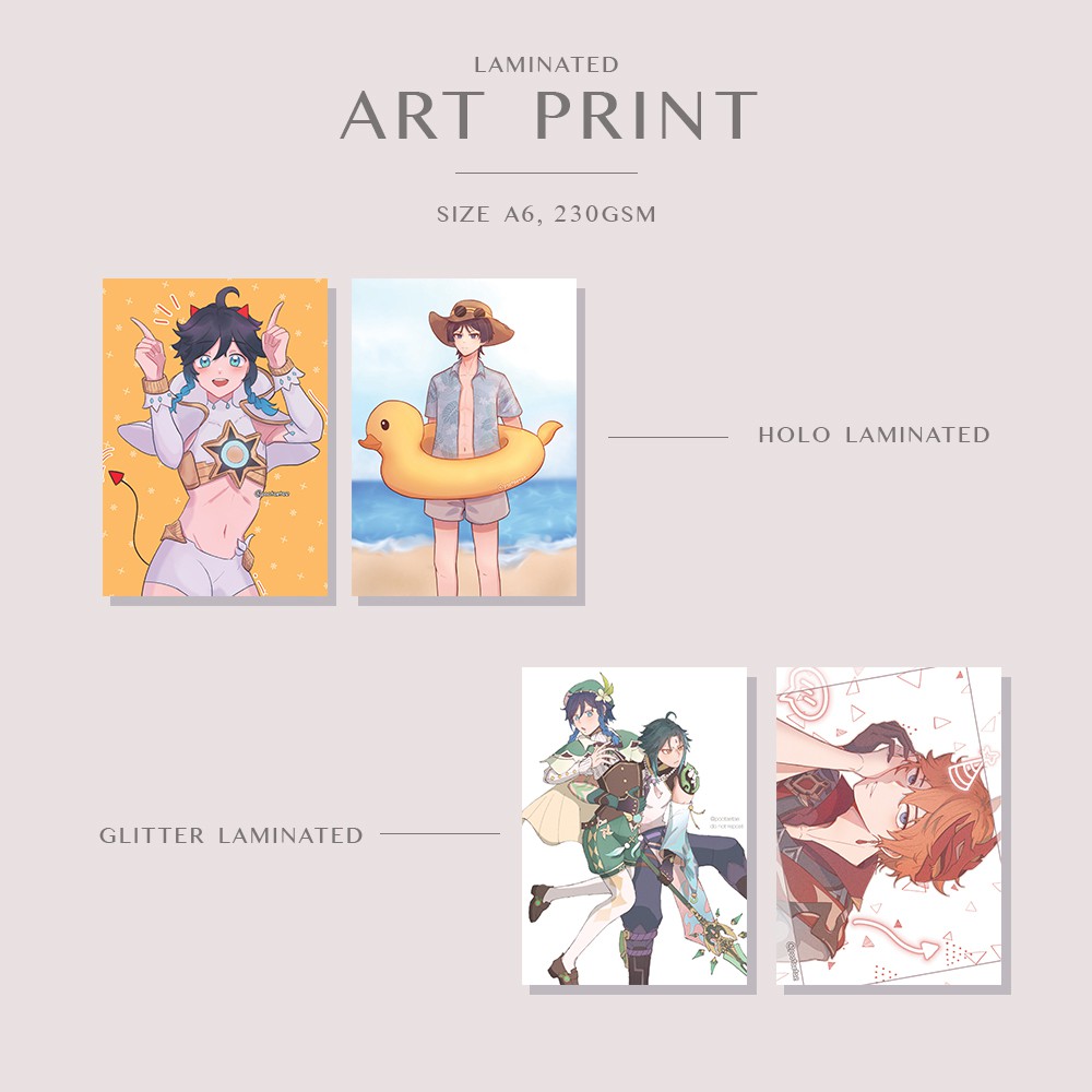 Jual Genshin Impact Laminated Art Prints | Shopee Indonesia