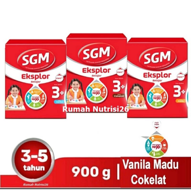 Jual SGM Eksplor 3+ Vanila Madu Coklat 900gr | Shopee Indonesia