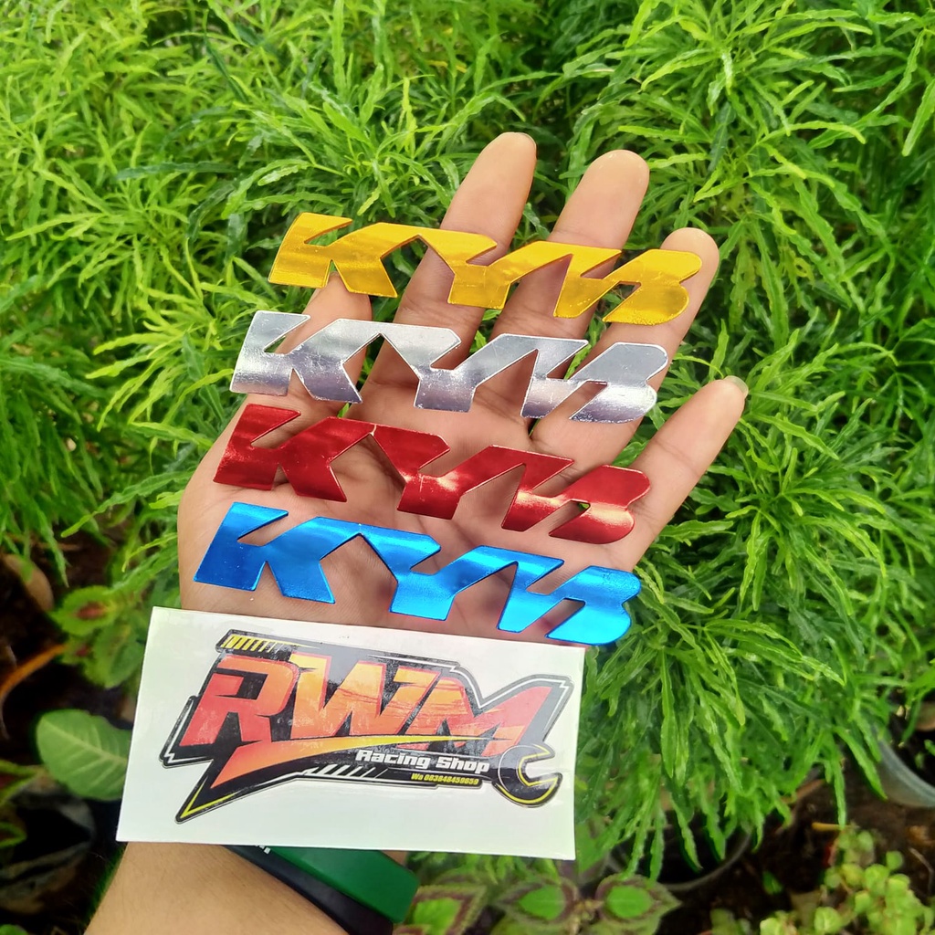 Jual EMBLEM LOGO KYB KAYABA ALUMUNIUM EMBLEM BOTTEM KYB HARGA 1 SET (2pcs) | Shopee Indonesia