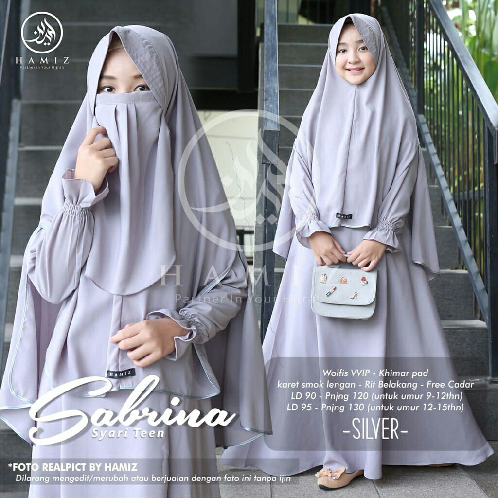 Jual SABRINA TEEN SYARI GAMIS ANAK REMAJA SET KHIMAR WOLFIS ORIGINAL NIQAB BY HAMIZ | Shopee ...