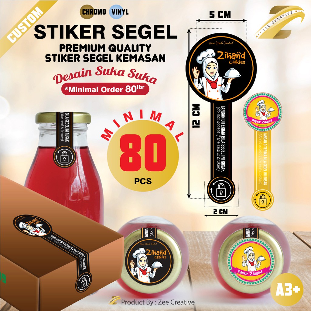 Jual STIKER SEGEL BOTOL CUSTOM | STIKER TOPLES KUE | STIKER SEAL BOX ...