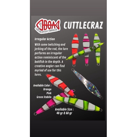 Jual Metal Jig cumi Cutlecraz Nemo GID by BOA Lure | Shopee Indonesia