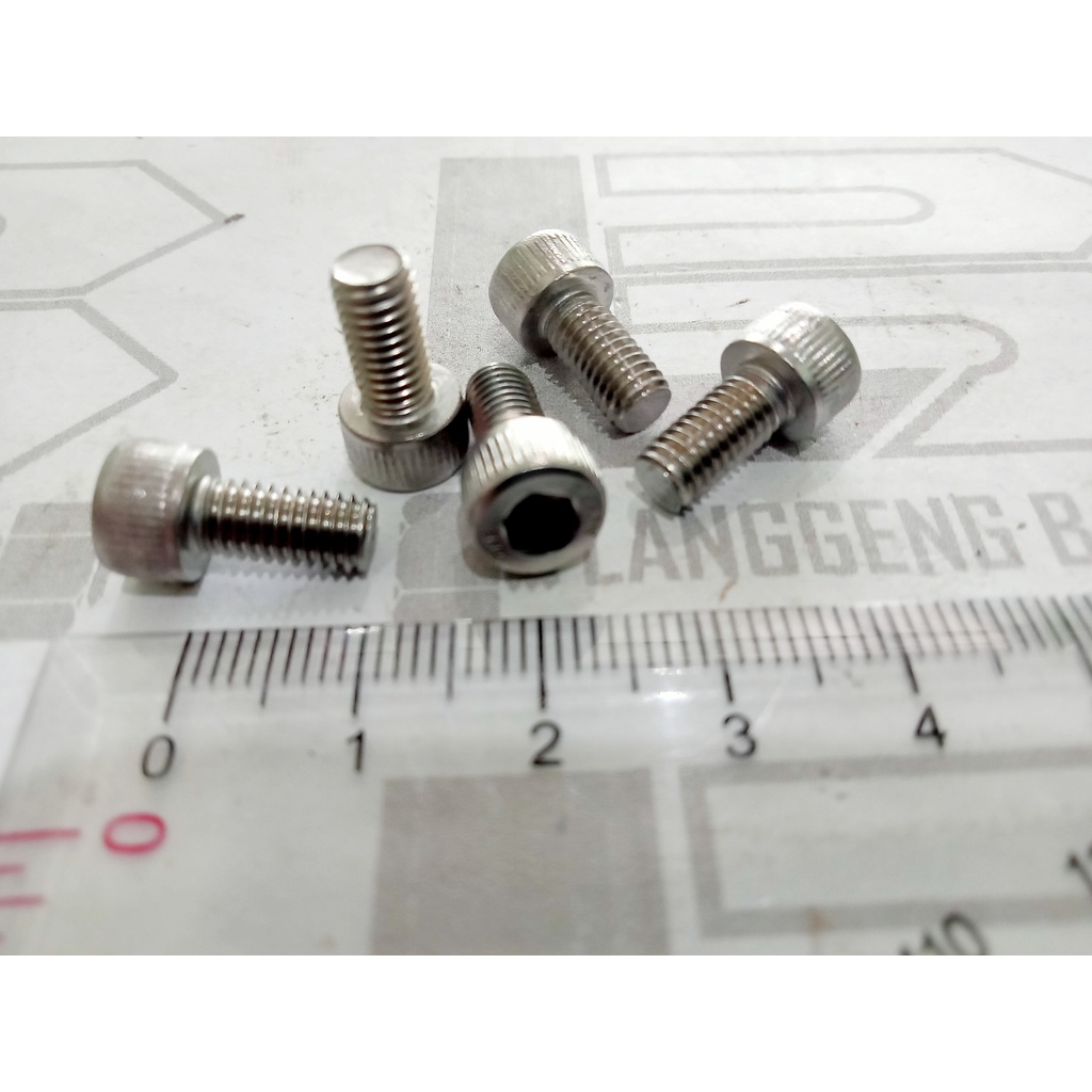 Jual Baut L Stainless M5 x 10 (1cm) THE A2-70 M5x10 | Shopee Indonesia