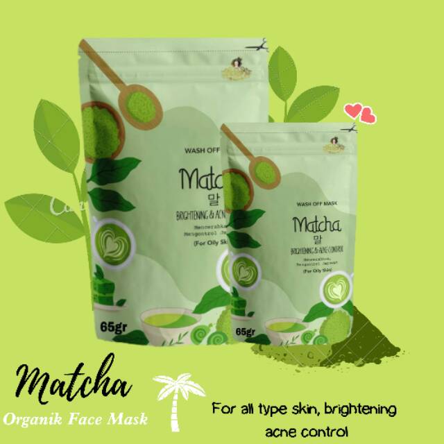 Jual MASKER ORGANIK BUBUK MURAH MATCHA BY ADRSHOP Indonesia|Shopee ...