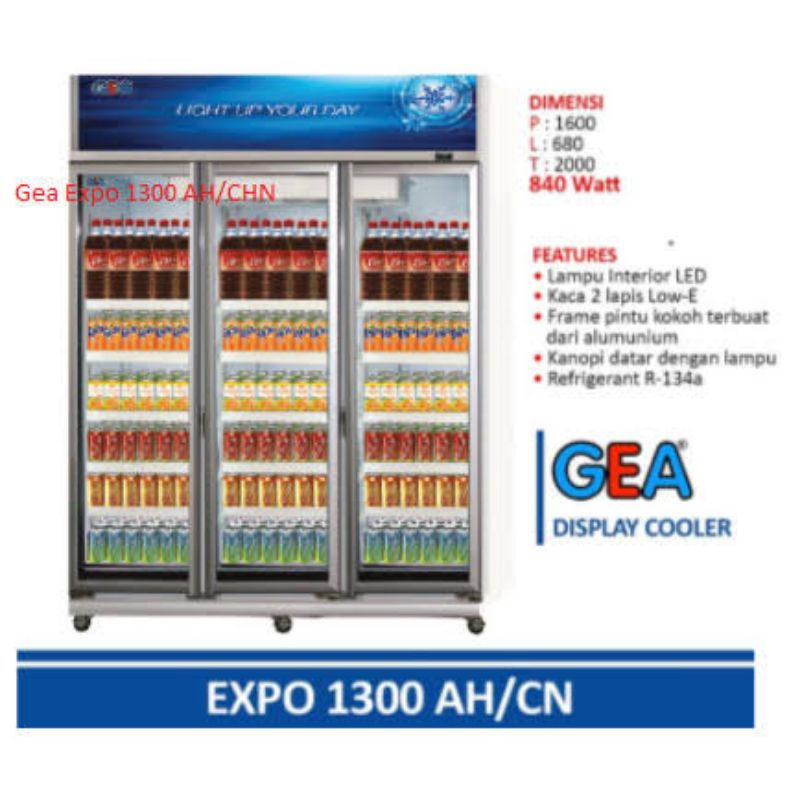 Jual SHOWCASE 3 Pintu GEA EXPO 1300 AH/CN CHILLER GEA LEMARI PENDINGIN ...