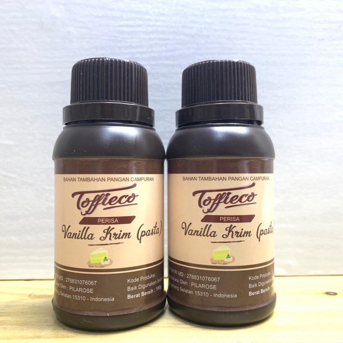 Jual PASTA KUE TOFFIECO RASA VANILLA KRIM 100 GR PERISA DAN PEWARNA ...