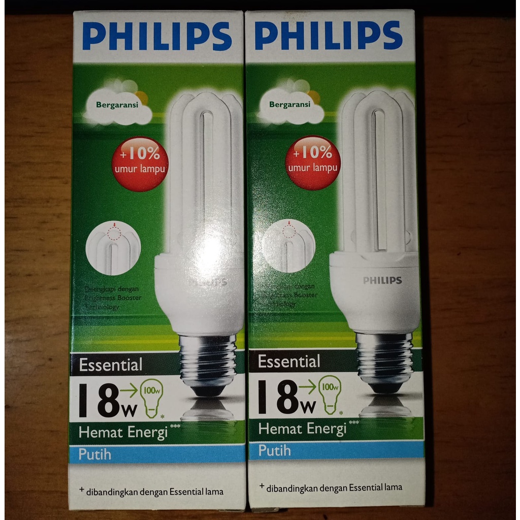 Jual Lampu Philips Essential 18 Wat (2 pcs) | Shopee Indonesia