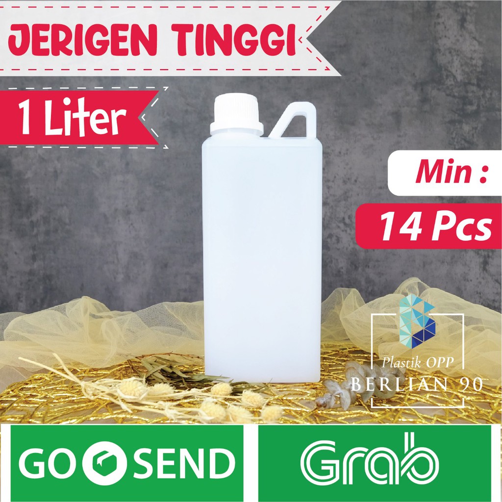 Jual JERIGEN TINGGI 1 Liter Natural / JERIGEN NATURAL / JERIGEN PLASTIK ...