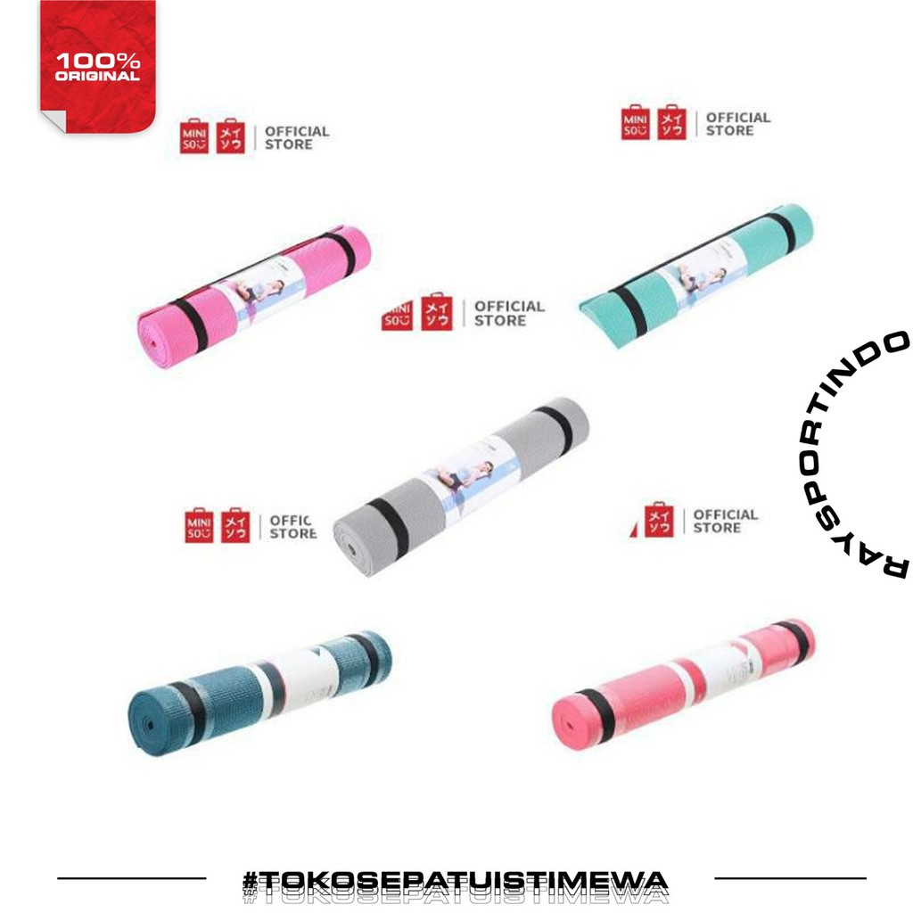 Jual YOGA MAT/MATRAS OLAHRAGA MINISO 3MM & 6MM | Shopee Indonesia