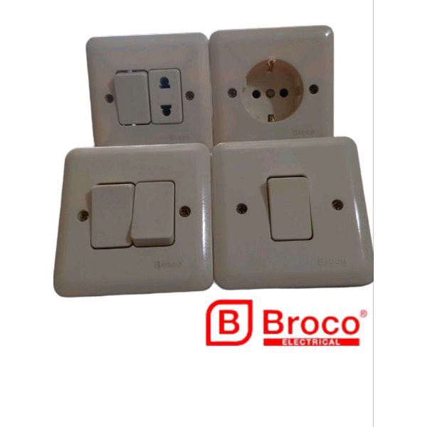 Jual BROCO IB SAKLAR ENGKEL CREAM 6621 - 6621U NEW GEE SINGLE SWITCH ...