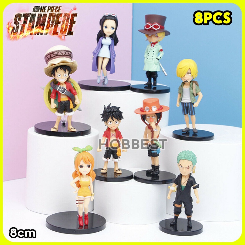 Jual Action Figure ONE PIECE STAMPEDE isi 8 pcs Miniatur Topper ...