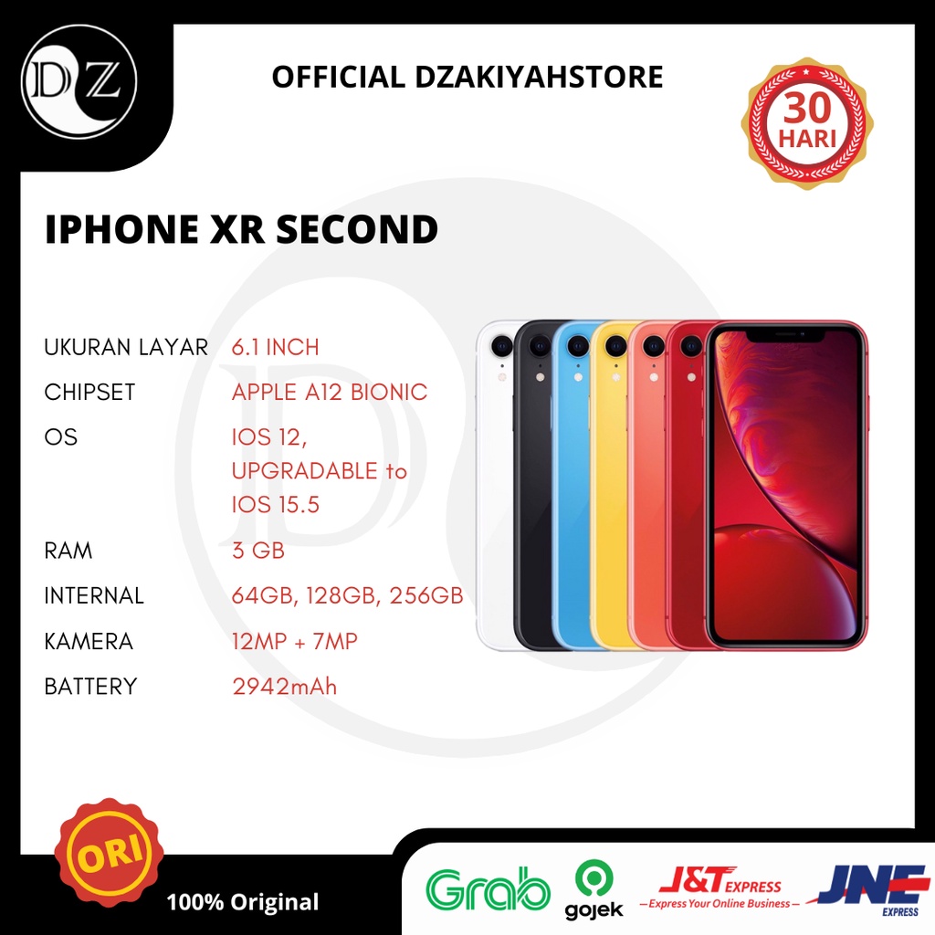 Jual IPHONE XR 2ND ORIGINAL 64GB 128GB ALL OPERATOR | Shopee Indonesia