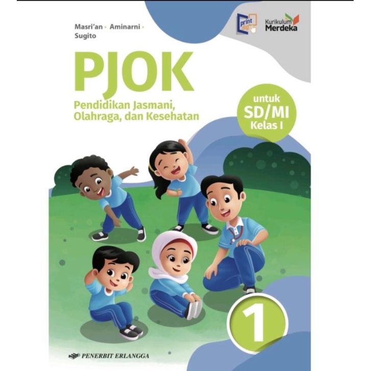 Jual ORI buku teks pjok kurikulum merdeka untuk SD/mi kelas 1 penerbit Erlangga | Shopee Indonesia