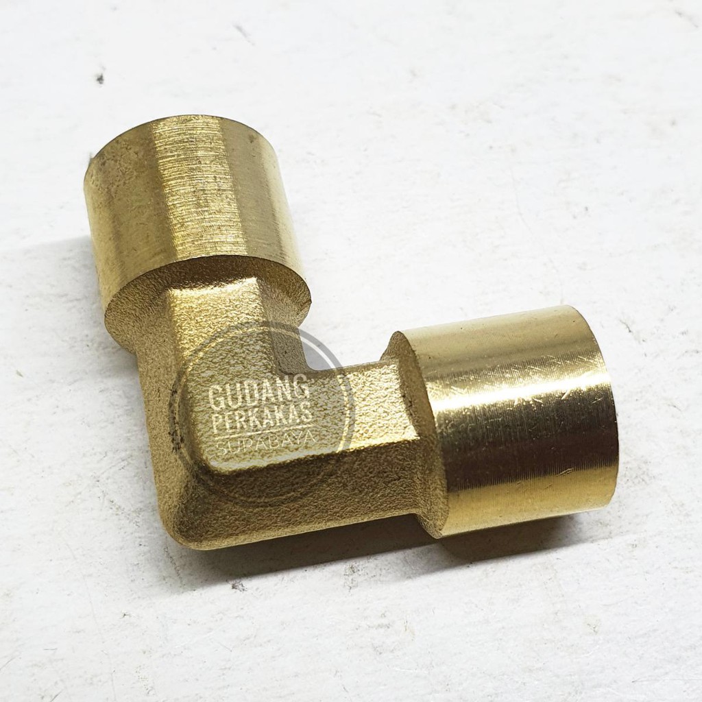 Jual DOUBLE FEMALE ELBOW 1/4 x 1/4 KNEE DRAT DALAM SAMBUNGAN PIPA KUNINGAN 1/4 INCH | Shopee ...