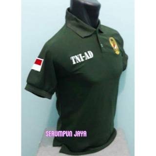 Jual KAOS KERAH TNI AD - KAOS TNI AD HIJAU ARMY - KAOS POLO TNI AD HIJAU ARMY FULL BORDIR ...