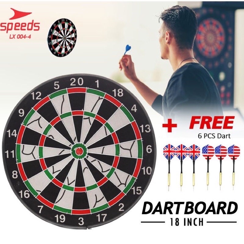 Jual DART GAME BESAR 18 inch / Papan Dart Board Besar Ukuran 46 cm ...