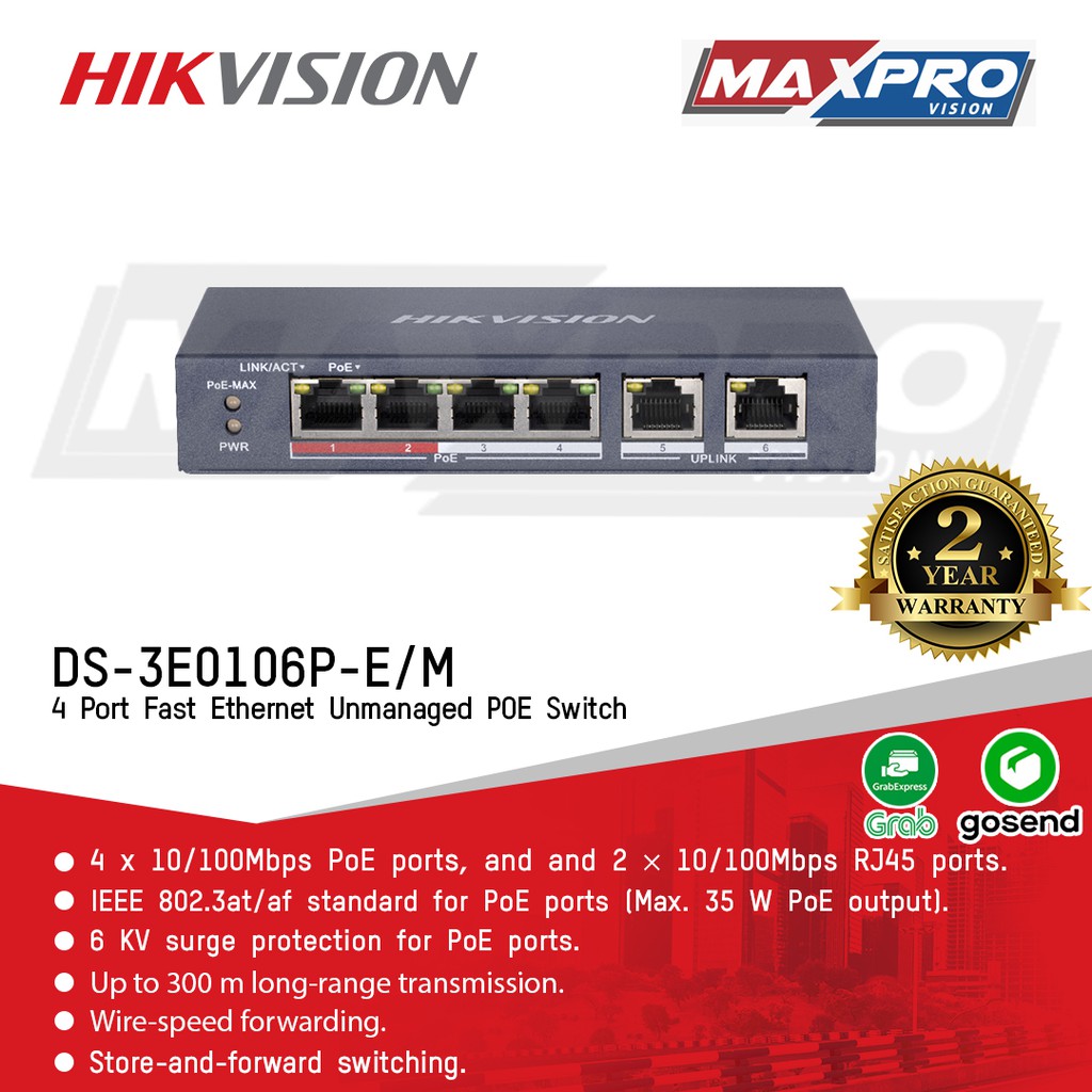 Jual DS-3E0106P-E/M - HIKVISION POE | Shopee Indonesia