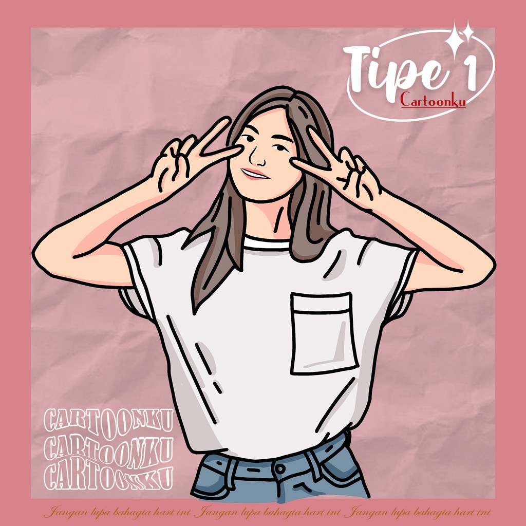 Jual (SOFTFILE) ILUSTRASI WAJAH, DESAIN KARTUN MURAH, ILUSTRASI DIGITAL ...