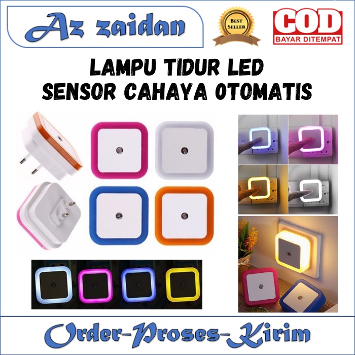 Jual Lampu Tidur Led Persegi Sensor Cahaya Otomatis Colok Listrik ...
