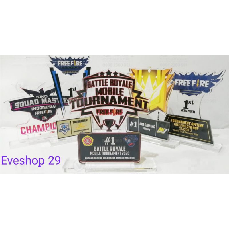 Jual plakat pubg, plakat freefire, plakat custom, trophy custom, trophy ...