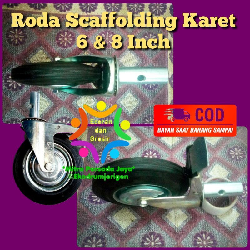 Jual Roda Scaffolding Karet Ori 8 Inch | Shopee Indonesia
