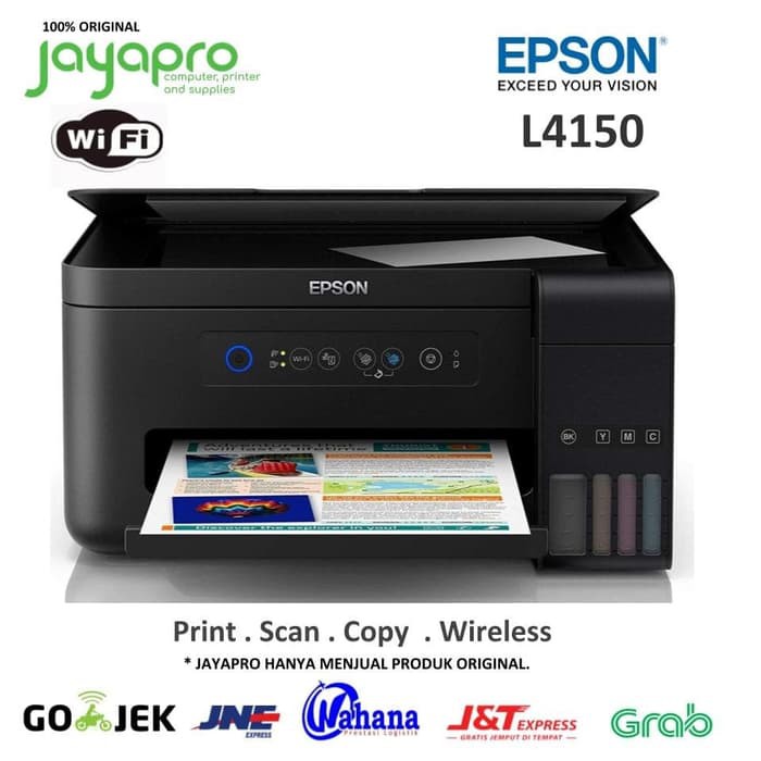 Jual EPSON L4150 PRINT SCAN COPY FAX WIFI ECOTANK PRINTER | Shopee ...