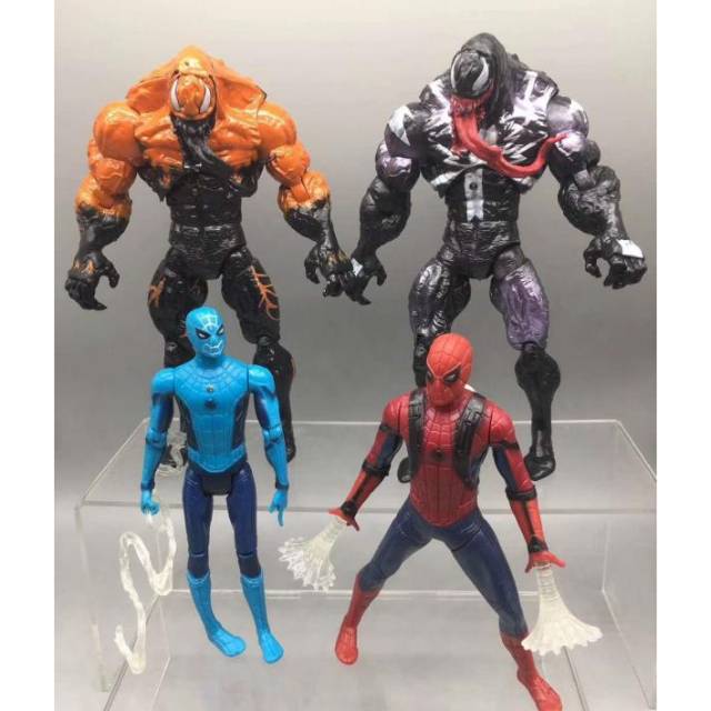Jual action figure spiderman vs venom isi 4pcs (ADA VERSI YG SALAH SATU ...