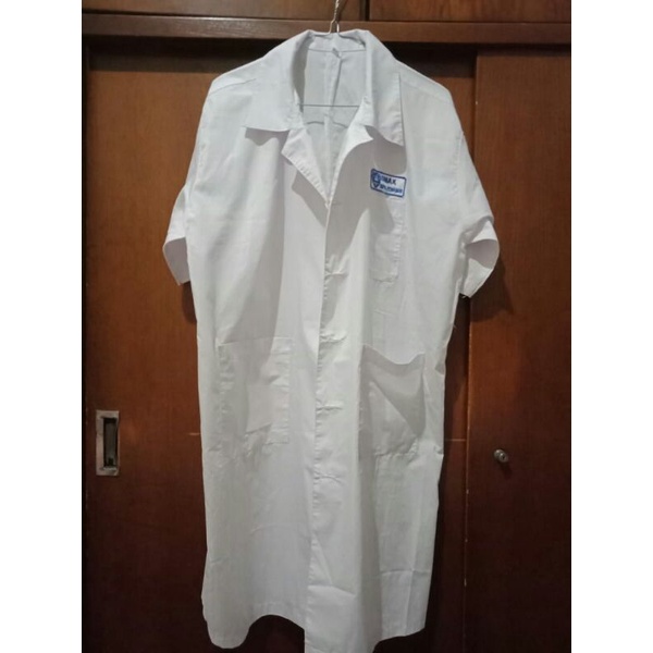 Jual jas lab praktikum sma smak bpk penabur preloved bekas | Shopee ...