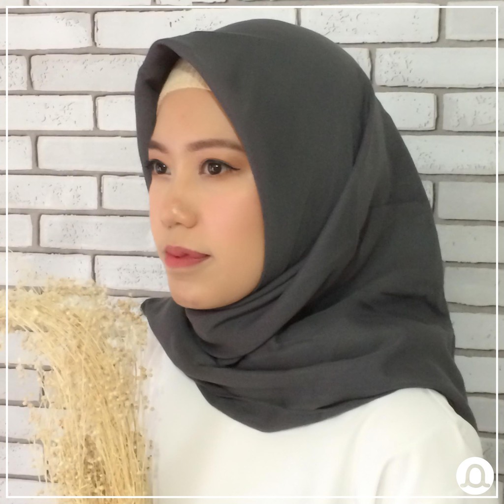 Jual Jilbab Voal warna Charcoal Grey/ Voal/ Paris Voal/ Arabian Voal ...