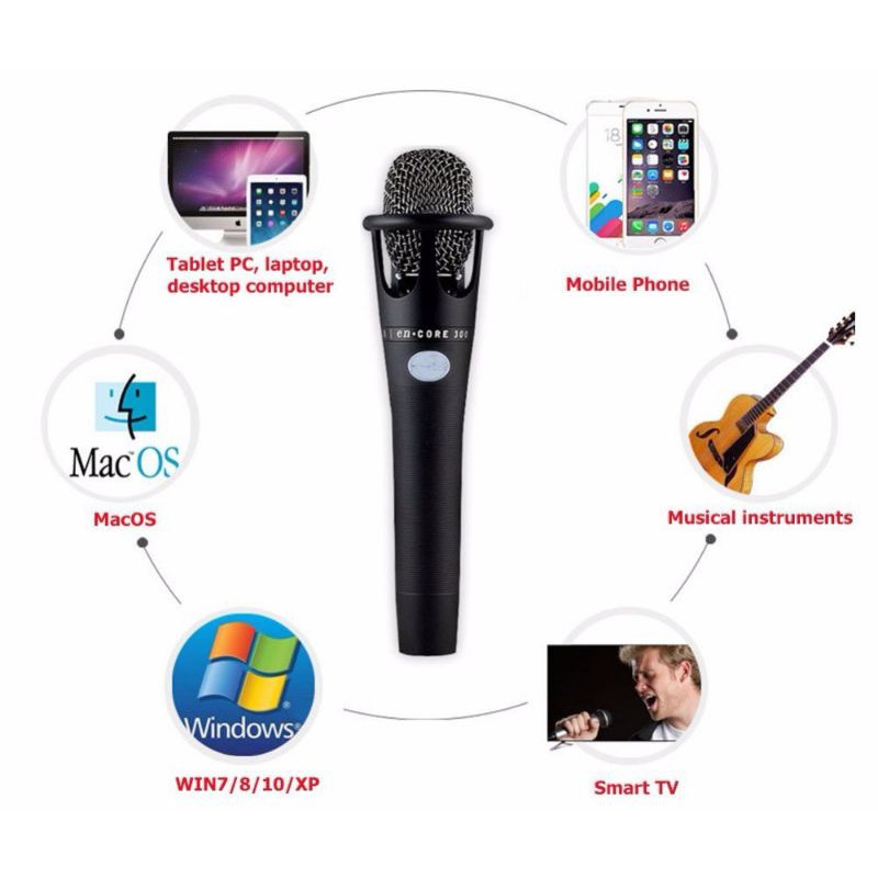 Jual Mic Mikrofon Condenser Karaoke Cardioid Unidirectional 3.5 mm ...