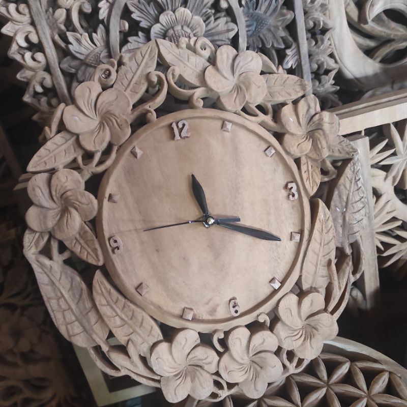 Jual Jam Dinding Kayu - Jam Kayu - Jam Ukir Kayu - Jam Dinding Ukir ...