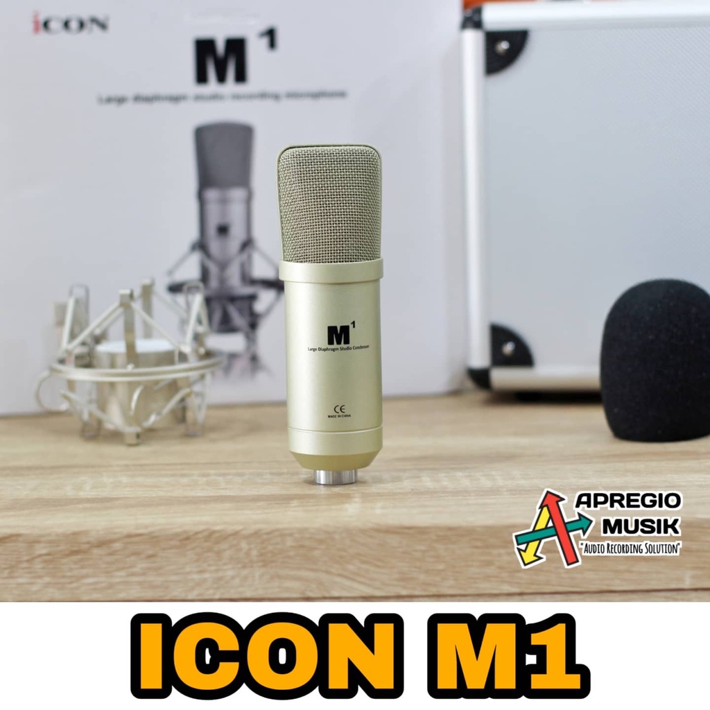 Jual ICON M1 Microphone Condenser With Shockmount ORIGINAL | Shopee ...