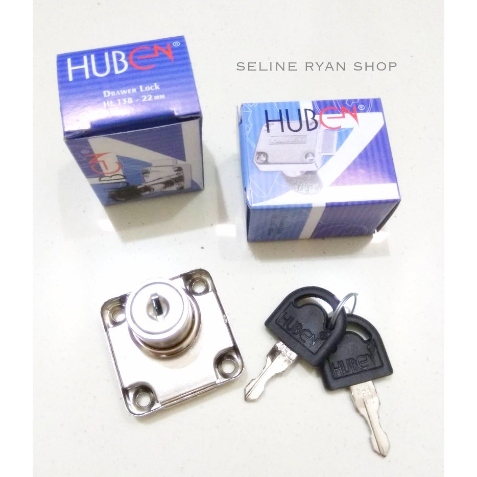Jual Kunci Laci /Lemari / Drawer Lock Huben Putih HL138-22mm | Shopee Indonesia
