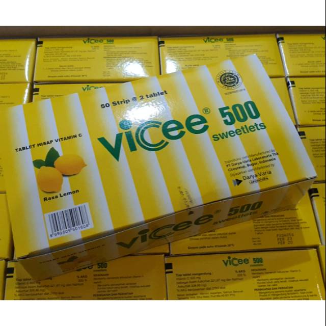 Jual VICEE 500 1 BOX ISI 100 TABLET MULTIVITAMIN | Shopee Indonesia