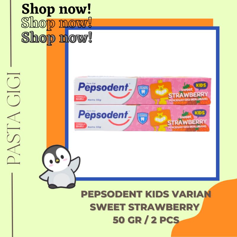 Jual Pasta Gigi Pepsodent Kids Pencegah Gigi Berlubang Sweet Strawberry ...