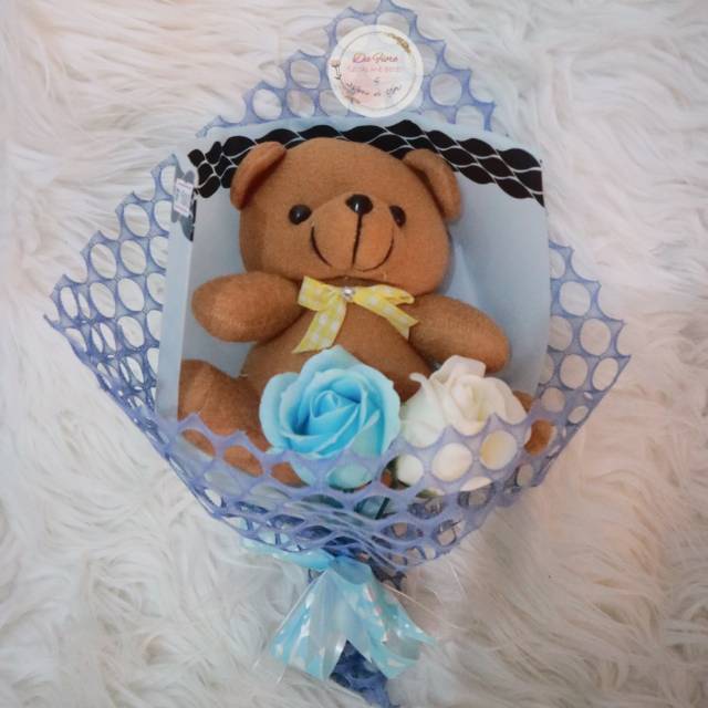 Jual Buket Boneka Mix Bunga Indonesia|Shopee Indonesia